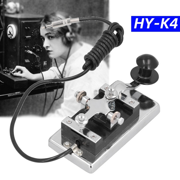 Morsecode CW Telegraph Stainless Steel K-4 Hand Key Short Radio Morse ...