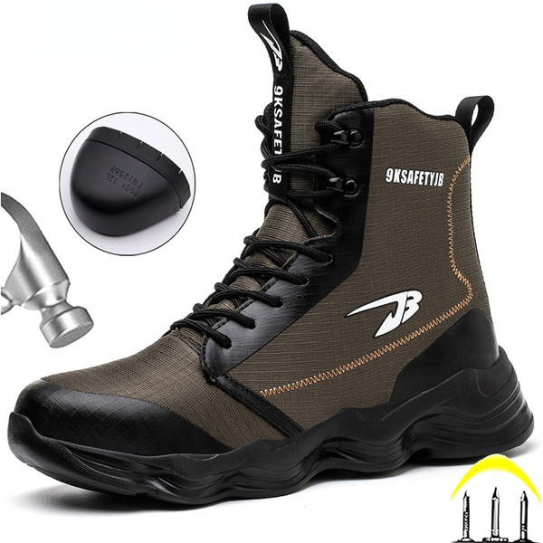 2022 New Safety Shoes Men Boots High Top Work Sneakers Steel Toe Cap ...