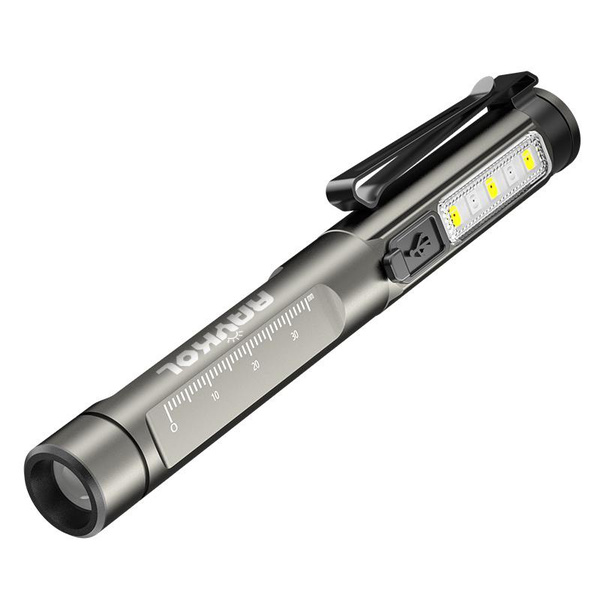 Professional Medical Flashlight Clip Dual Light Source Waterproof ...