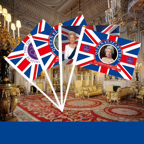 Queen Elizabeth II Flag Hand Waving Flag Commemorating Queen's ...