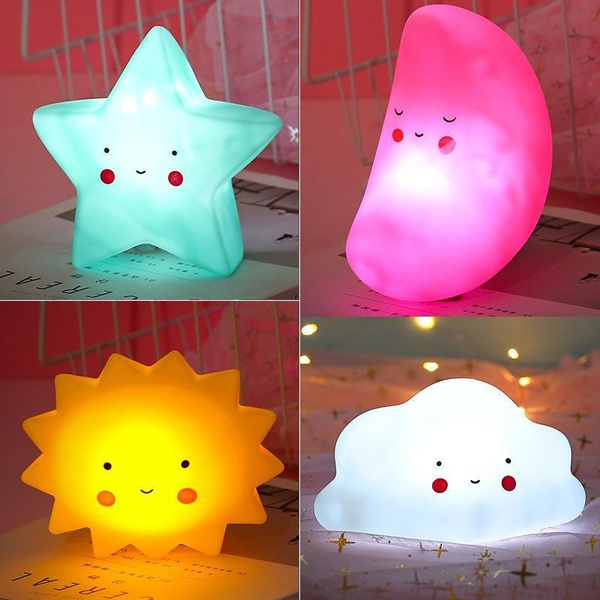 Kids Night Light, Silicone Nursery Light for Baby and Toddler,LED Night ...