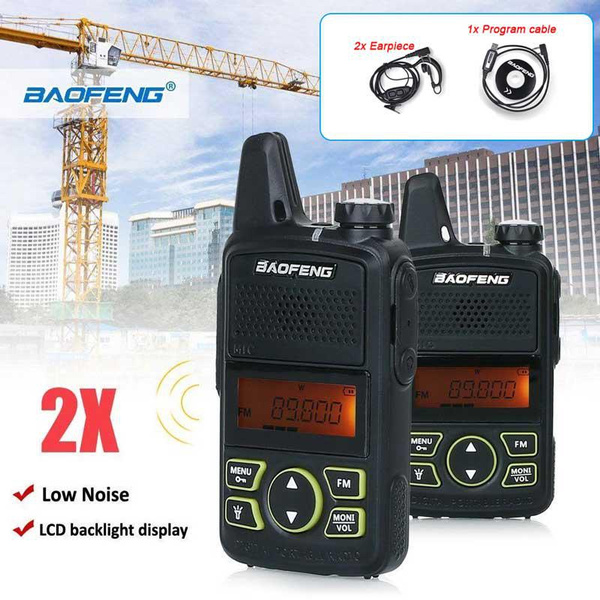 2Pcs Baofeng BF-T1 Walkie Talkie UHF 400-470MHz FM Kids Transceiver ...
