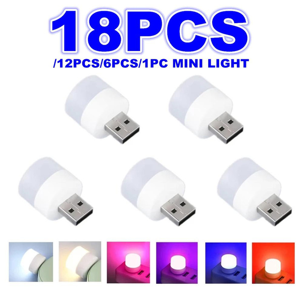 1/6/12/18PCS Portable USB Sleepping Lamp Mini Night Light Computer ...
