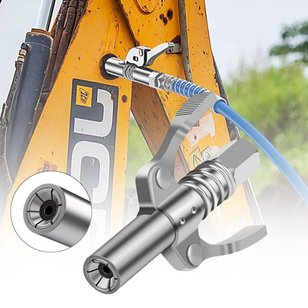10000 PSI Grease Tool Coupler Heavy-Duty Quick Lock and Release Double ...