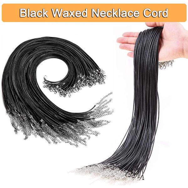 Necklace String Cord Bulk for Charms Pendants, Waxed Cotton Cord with ...