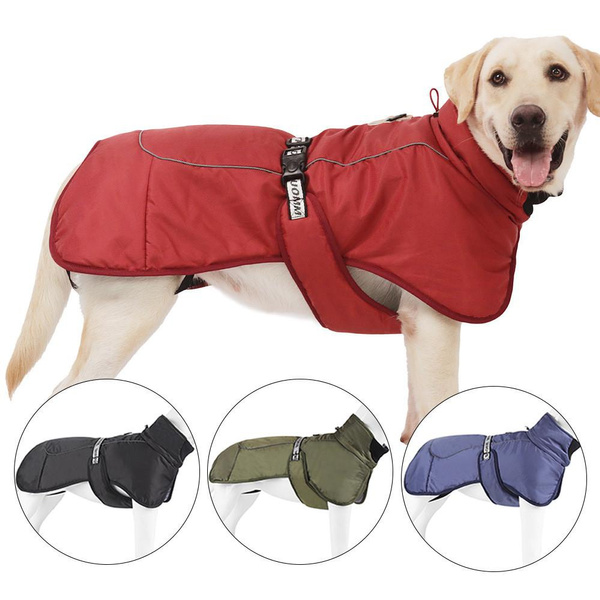 Waterproof Warm Big Dog Clothes Warm Large Dog Coat Jacket Reflective ...