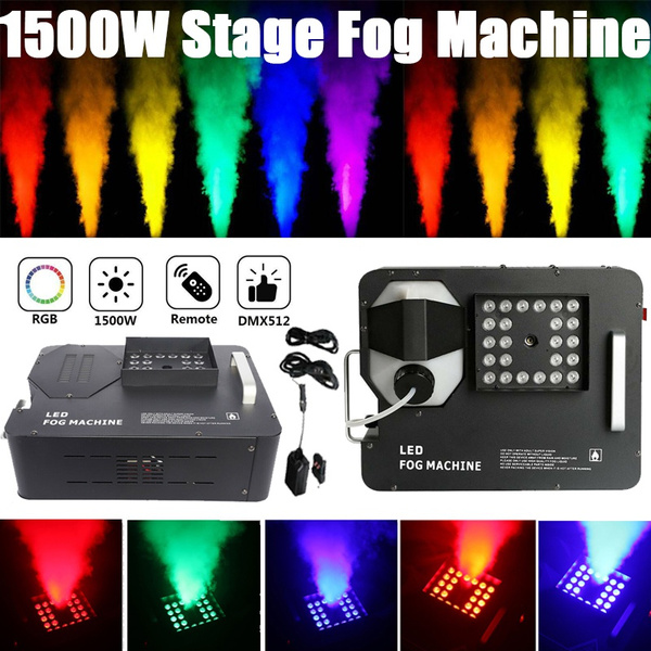 1500W Stage Fog Machine Vertical Spray DMX512 24 LED RGB Light Smoke ...