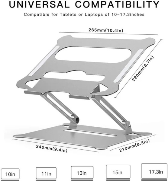 Laptop Stand Laptop Riser with Heat-Vent to Elevate Laptop, Adjustable ...