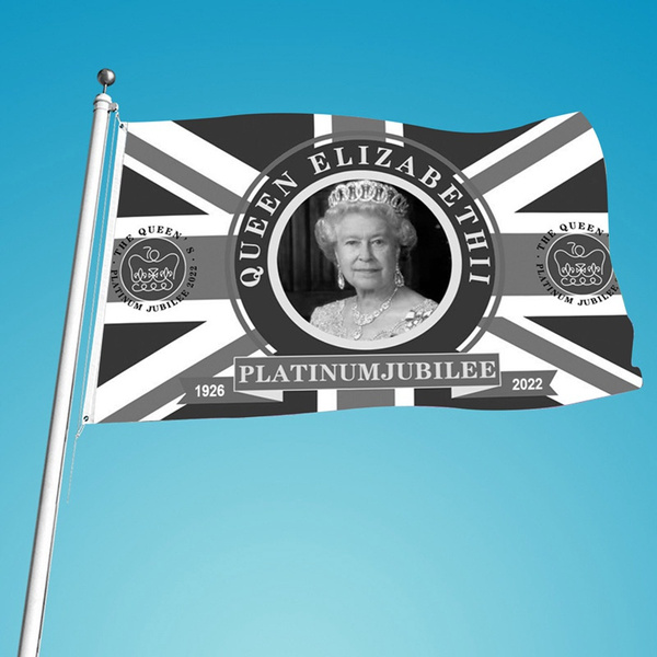 Tribute To Queen Elizabeth Ii Flag 3X5Ft Queen Elizabeth Flag Elizabeth ...