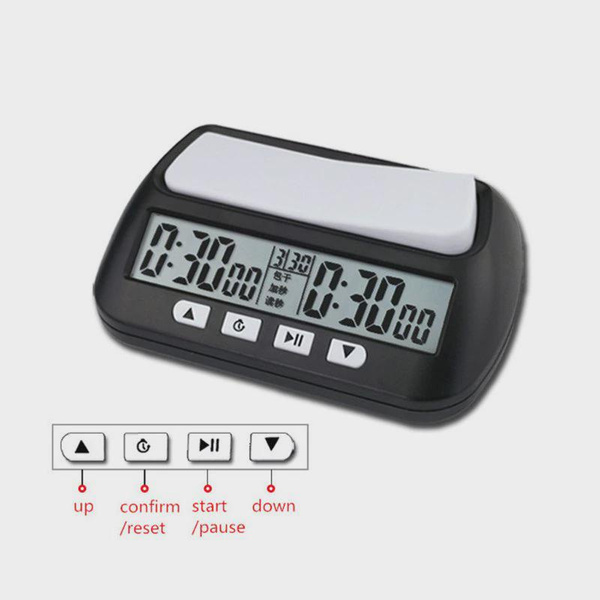 2022 New Professional Chess Clock Digital Watch Count Up Down Timer Board Game Stopwatch | Wish