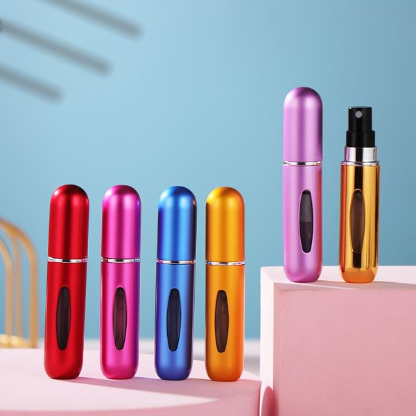Refillable Mini Perfume Bottle Portable Aluminum Atomizer 5ml Refill ...