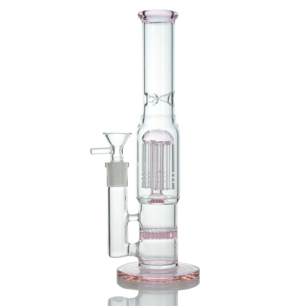 10.2inch pink Handmade Glass water pipes HoneyComb Tree Disk Recycler ...
