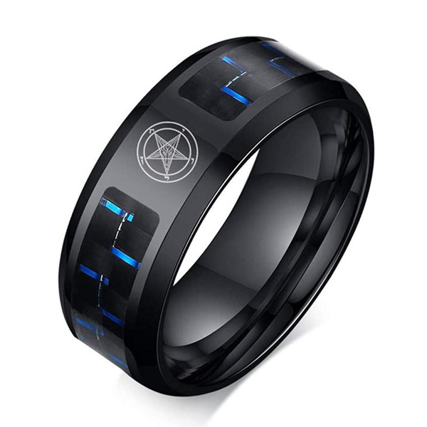 Church of Satan Jewelry Women Men Sigil of Lucifer Satanic Symbol Ring ...