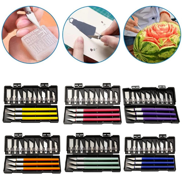 13 Pieces/Set Art Multifunctional Carving Knife with Box Paper Cutter ...