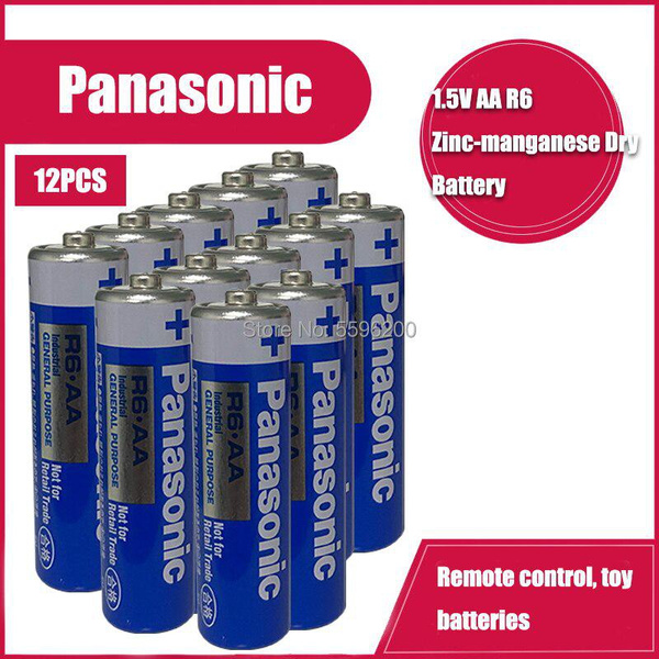 🔥12PCS Panasonic 1.5V Alkaline Battery AA R6P R6 E91 UM3 Super Heavy ...