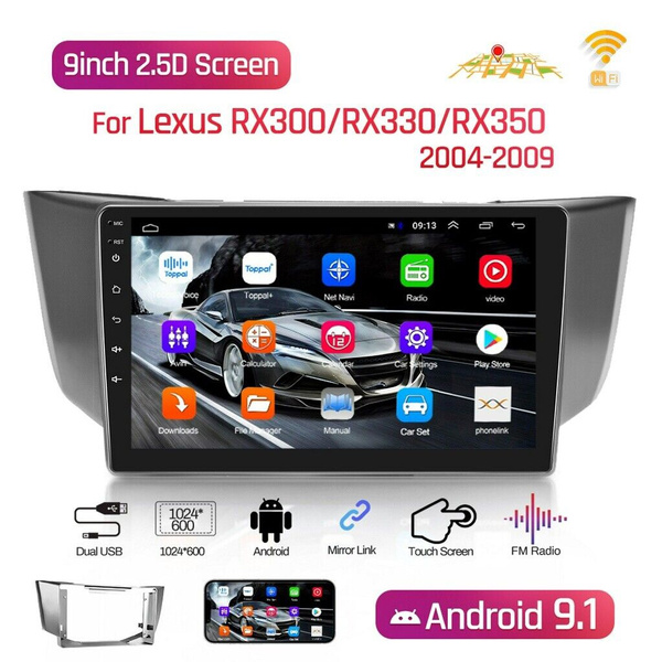 For Lexus RX300/RX330/RX350 2004-2009 (silver) 9" Android 10 Car Radio ...