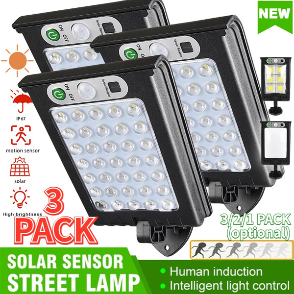 NEW!! Solar Street Lights Wireless Solar Security Outdoor Wall Lamp ...