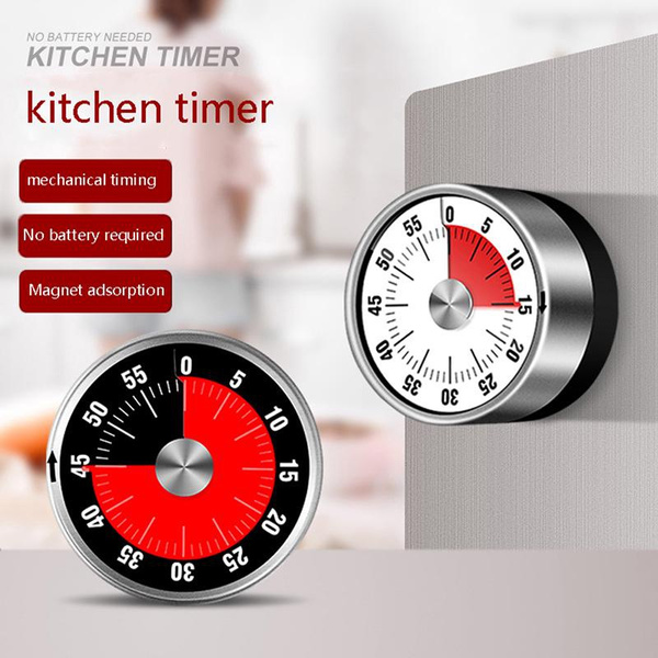 Mechanical Kitchen Timer 60-Minutes Clock Timer With Loud Alarm ...