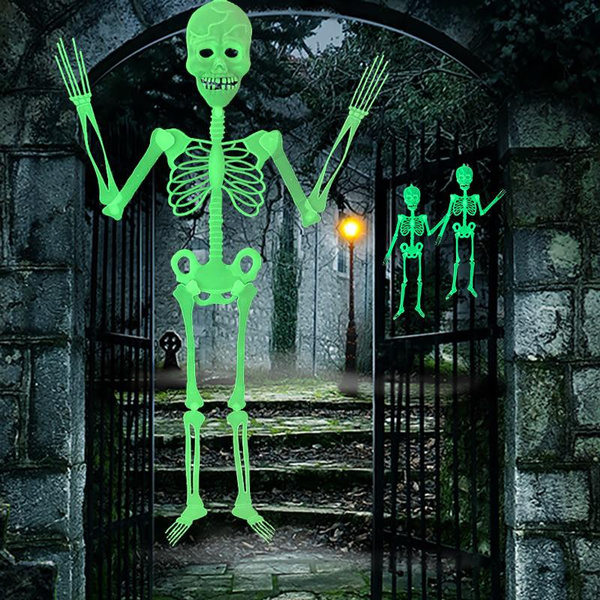 Luminous Halloween Skeleton Lighted Up Ghost Halloween Outdoor Yard ...
