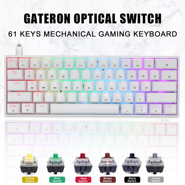 Geek GK61 61 Keys Mechanical Gaming Keyboard Hot Swappable Optical ...