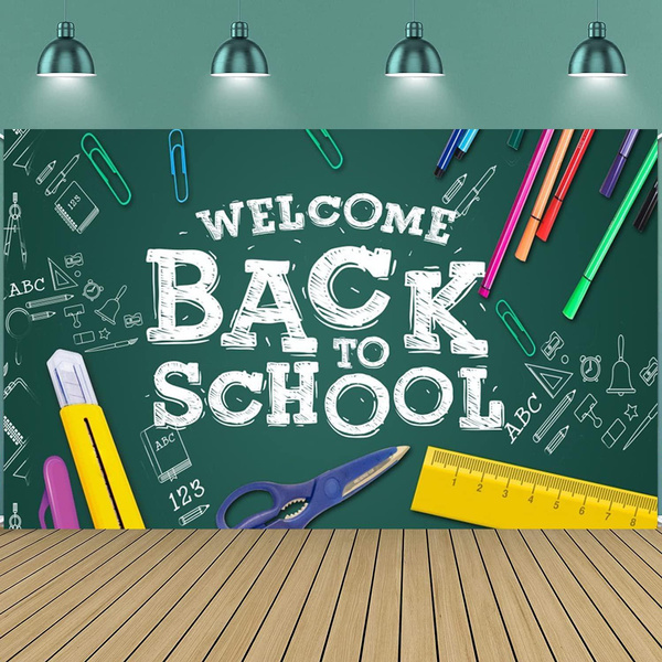 Welcome Back To School Banner First Day of School Backdrop Welcome Back ...