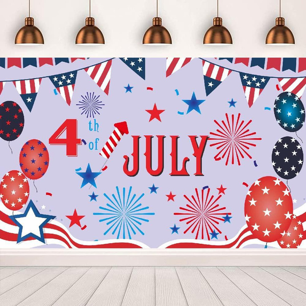 4th of July Decorations Banner Independence Day Patriotic Banner ...