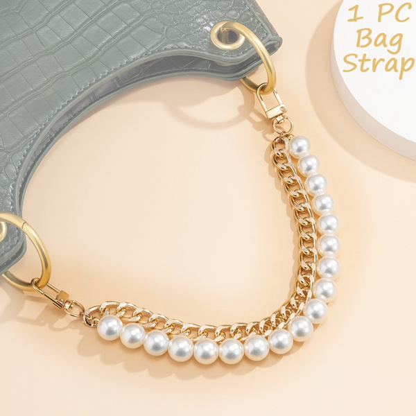 Pearl Chain Strap for Mini Bags DIY Purse Tote Bag Replacement Handles ...