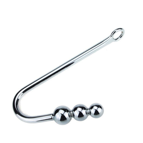 Stainless Steel Beaded Anal Hook Butt Tail Plug Aldult Games Sex Toys ...