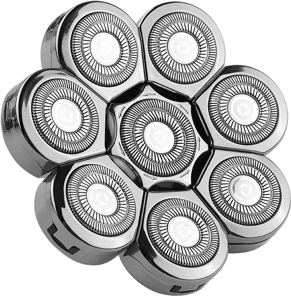 Men's Electric Shavers Replacement Heads,8 Blades 8D Floating Rotary ...