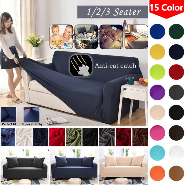 2023 High Quality Universal Soft Couch Slipcovers 1/2/3 Seats L-Shaped Solid Sofa Covers Retro ...