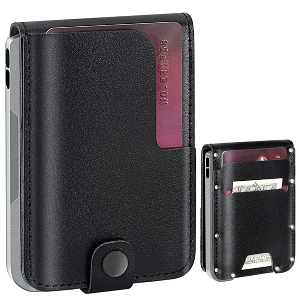 Slim Rfid Wallets for Men Genuine Leather Front Pocket Bifold Wallet ...