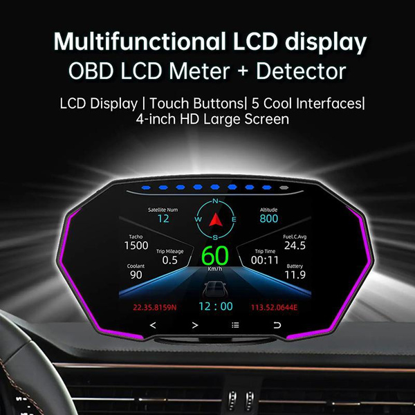 Digital OBDII Speedometer, Car Head Up Display with OBD2/EUOBD ... Digital OBDII Speedometer, Car Head Up Display with OBD2/EUOBD ...