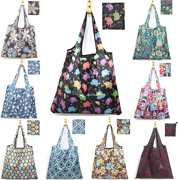 Durable Lightweight Shopping Bags Reusable Foldable Totes Large Cute ...
