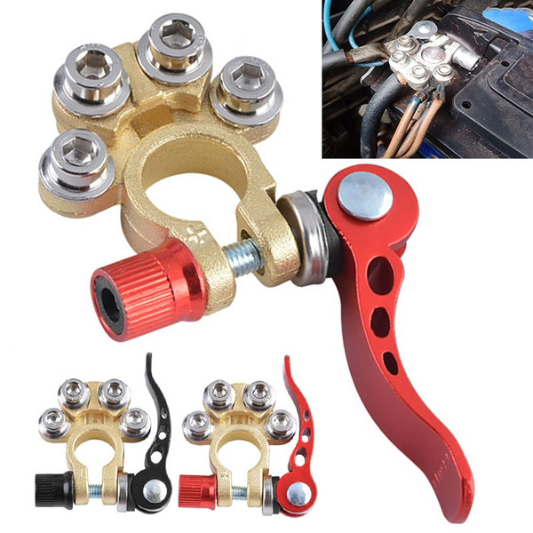 2Pcs Car Battery Terminal Connectors Positive Negative Battery ...