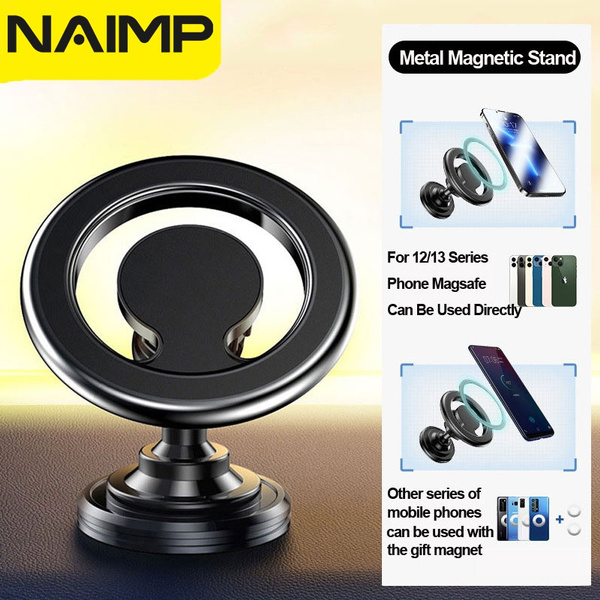 Luxury Metal Magnetic Car Mount For iPhone 12 13 Pro Max Mini Magsafe Case 360 Degree Rotation ...