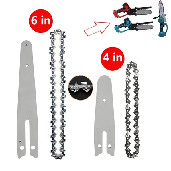 4 inch 6 inch Chain Guide Electric Chainsaw Chains and Guide Used For ...