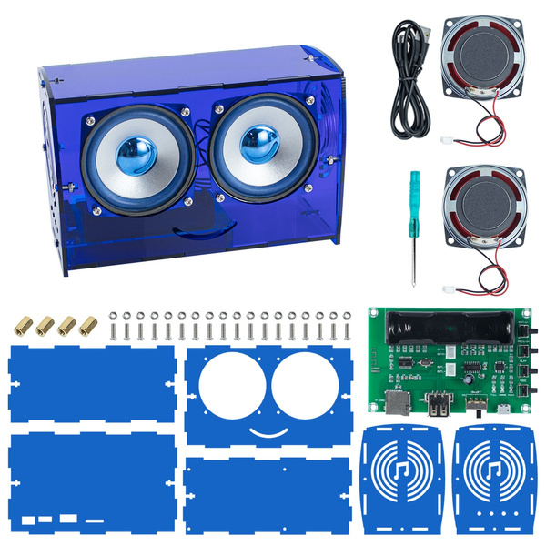 DIY Acrylic Bluetooth Speaker Box Kit Music Player Sound Amplifier ...