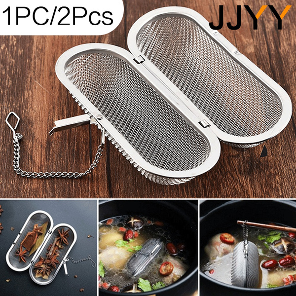 JJYY 1PC/2Pcs Food Slag Filter Stainless Steel Tea Leek Soup Material ...