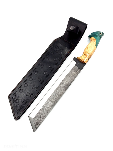 Handmade Machete Knife-Forged Seax Knife-Personalized Knife-Leather ...