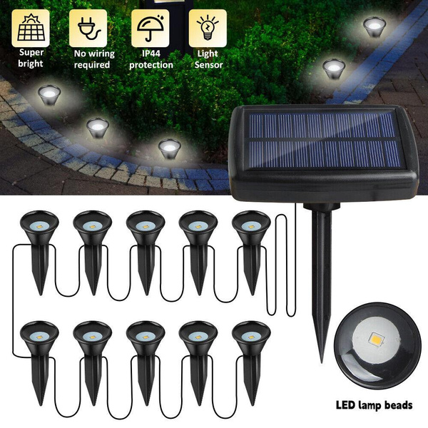 10 in 1/2 in 1 Solar LED Spot Light Outdoor Yard Landscape Spotlights ...