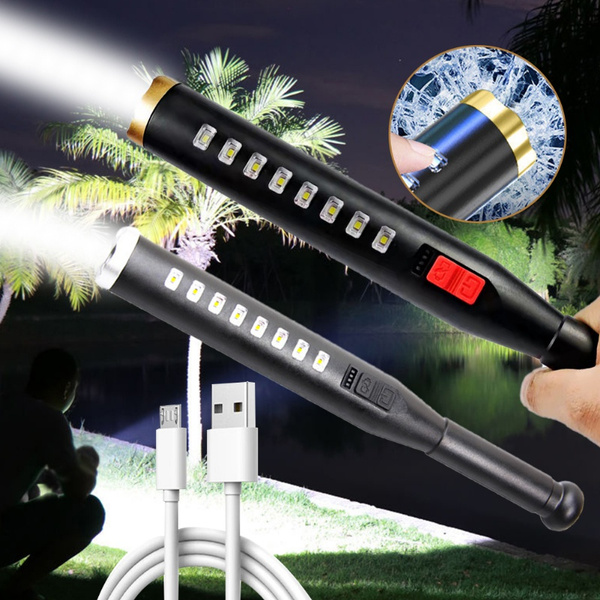 Baseball Bat Flashlight Outdoor Lighting LED Extra Bright Baton Torch ...