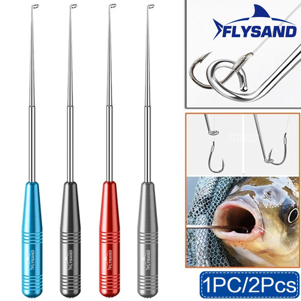 FLYSAND 1PC/2Pcs Stainless Steel Easy Fish Hook Remover Safety Fishing ...