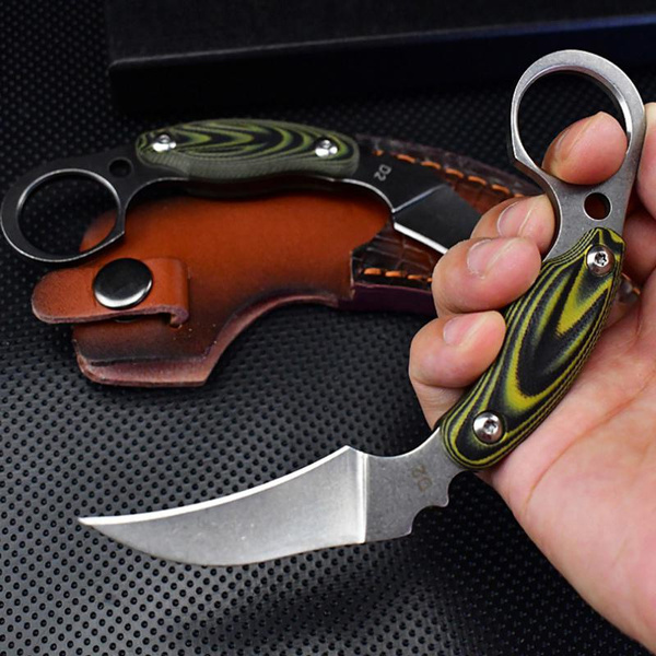 2022 Combat Claw Knife Outdoor Tactical Survival Fixed Blade Karambit ...