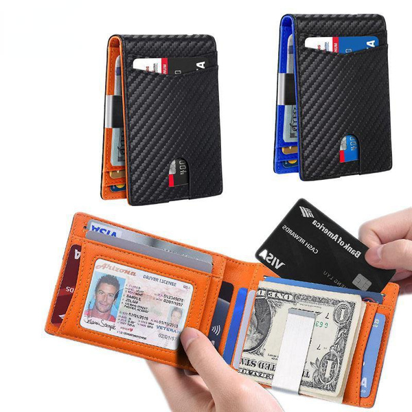 Shield Wallet, Slim Leather Bank Card Holder Wallet with 7 Slots ...