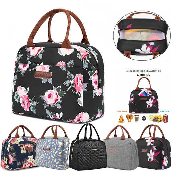 Men Women Insulated Lunch Bag Lunch Box Reusable Leakproof Lunch Tote ...