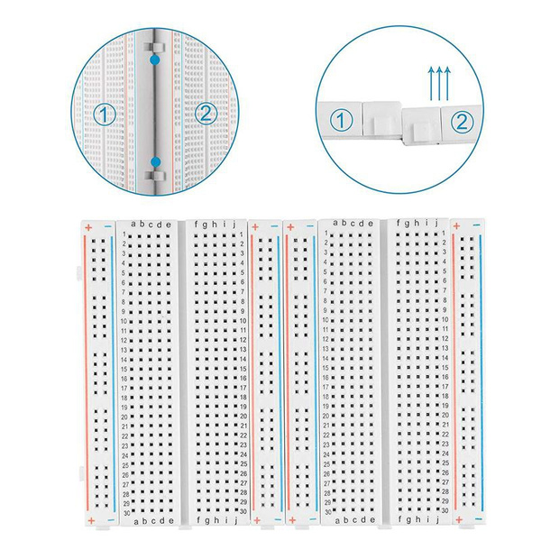 Mini breadboard 400 holes Solderless PCB Breadboard Mini Universal Test ...