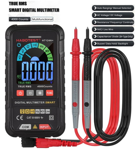 HABOTEST HT124B+ Multimeter 4000 Counts True RMS Smart Digital ...