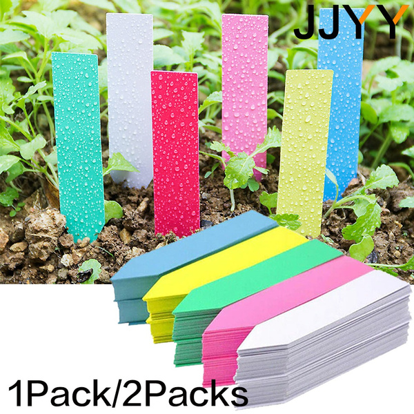 JJYY 1Pack/2Packs Plant Label Markers Waterproof PVC Garden Plants ...