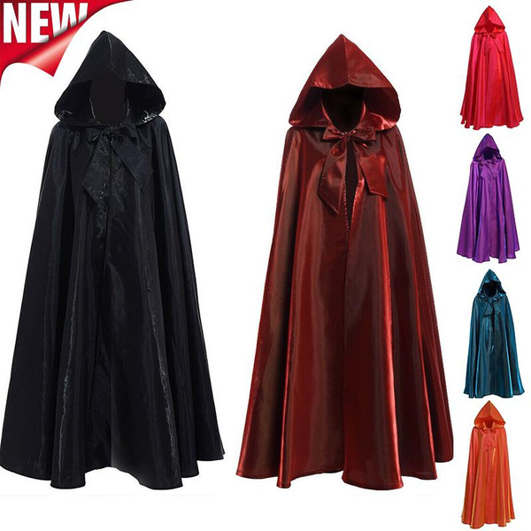 New Halloween Hooded Cape Party Cosplay Robe Cloak Halloween Long Cape ...