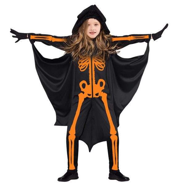 New Halloween Children's Clothing Bat Cloak Robe Cat Girl Clothes Party ...